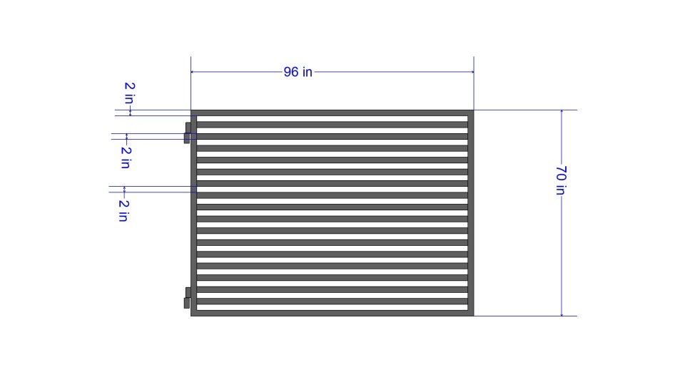 Brian Modern Horizontal 1x2 Dual Swing - Ornamental Fence Products