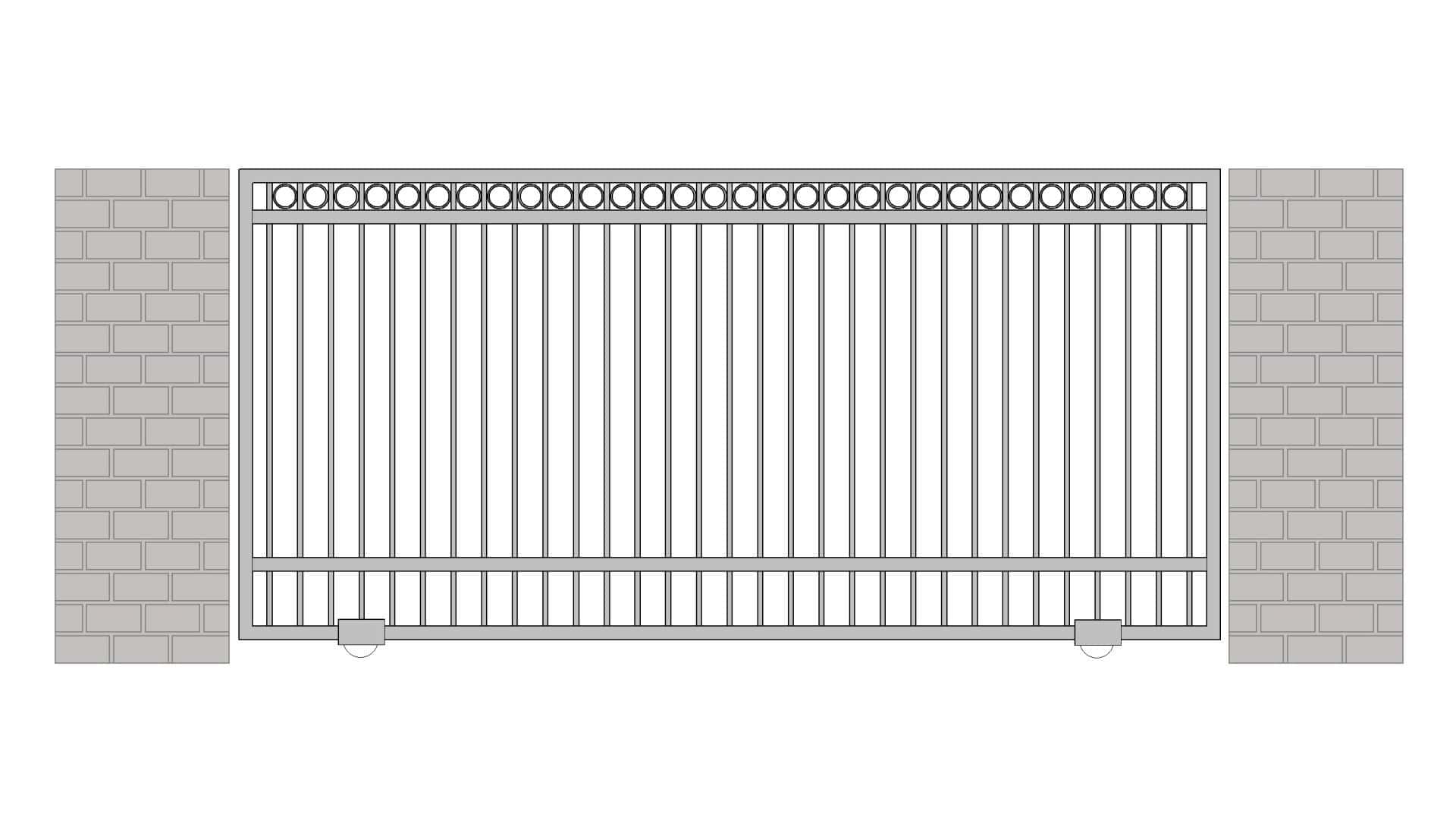 Pressed Point Spear Top Slide Gate - Ornamental Fence Products