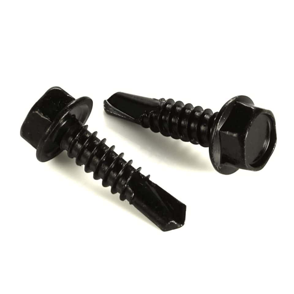#14 x 1.5in Self Tapping Black Tek Screws Box of 100 - Ornamental Fence ...