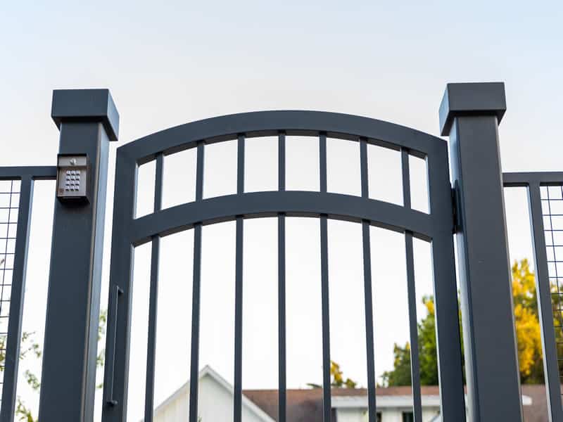 Easy Property Enhancement with Powder Coated Black Iron Posts with Cap ...